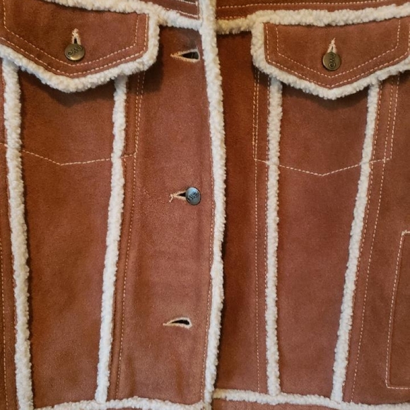 Emu | Jackets & Coats | Nwot Emu Genuine Suede Leather Sheepskin Fleece ...